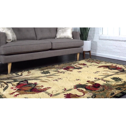 August Grove® Andersonville Floral Area Rug in Cream & Reviews | Wayfair
