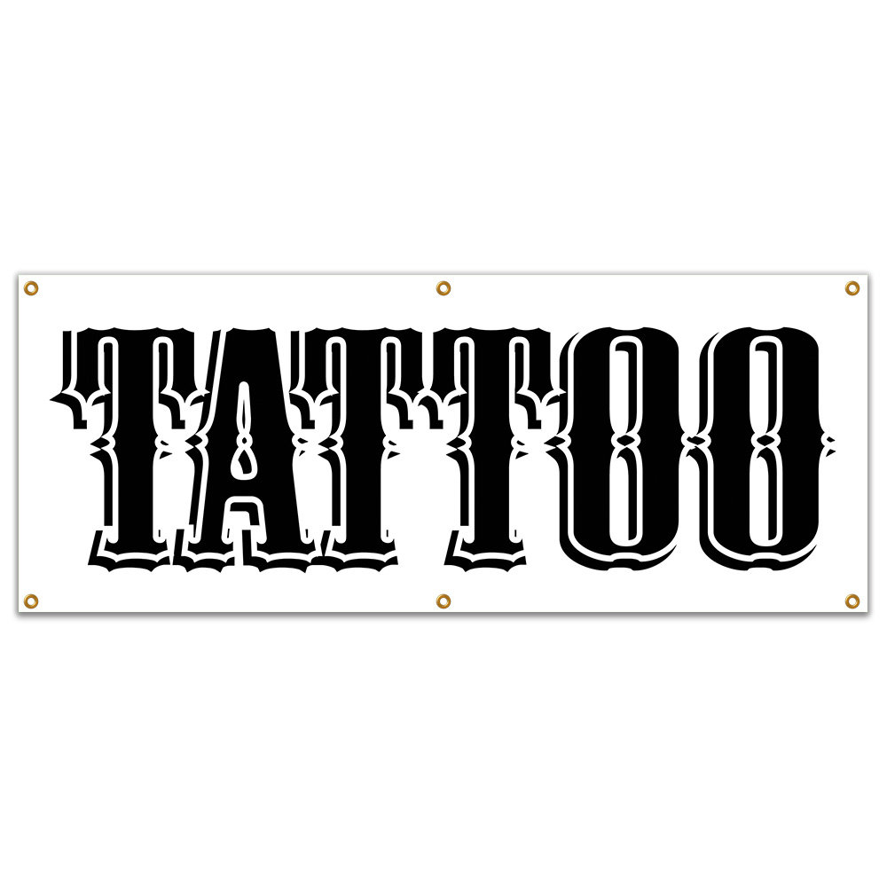 SignMission TATTOO BANNER SIGN Shop Artist Signs Gun Modification Art Piercing Art | Wayfair