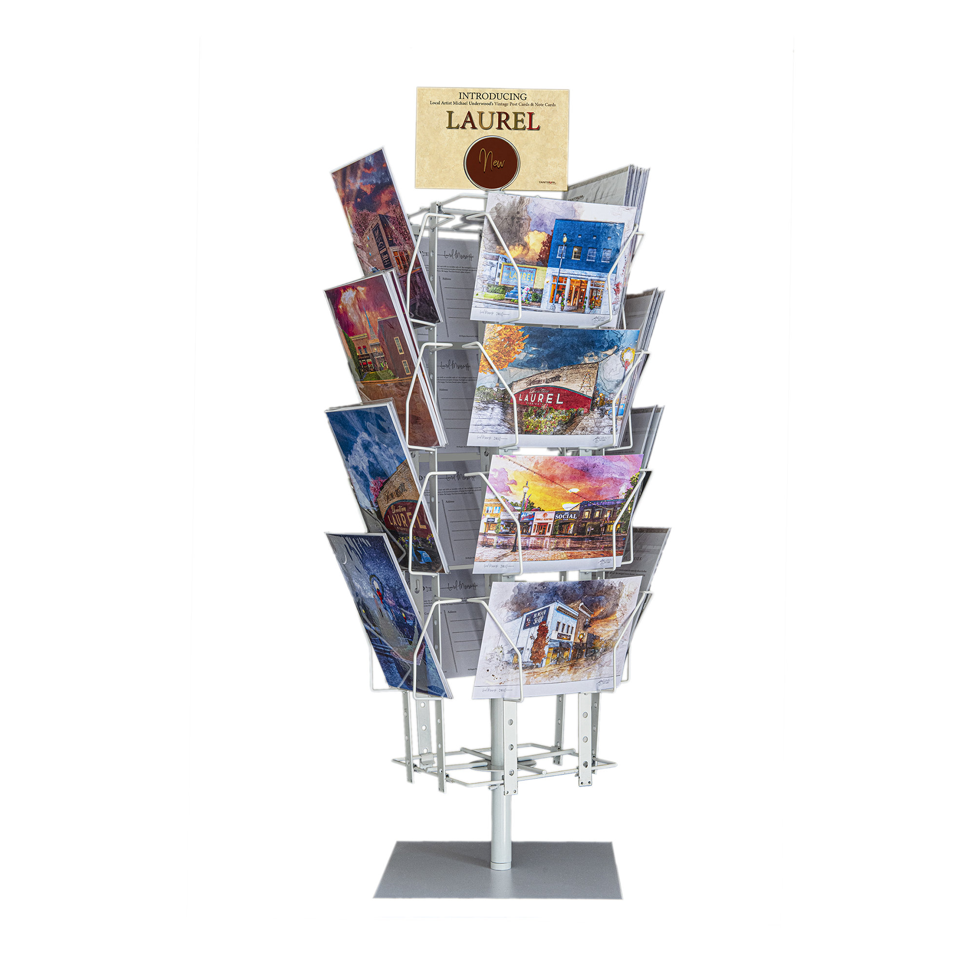 FixtureDisplays 16 Adjustable Pockets Display Rack, Greeting Post Card ...