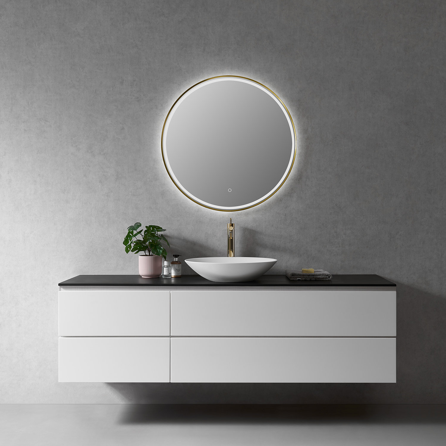 Altair Round LED Metal Wall Mirror | Wayfair
