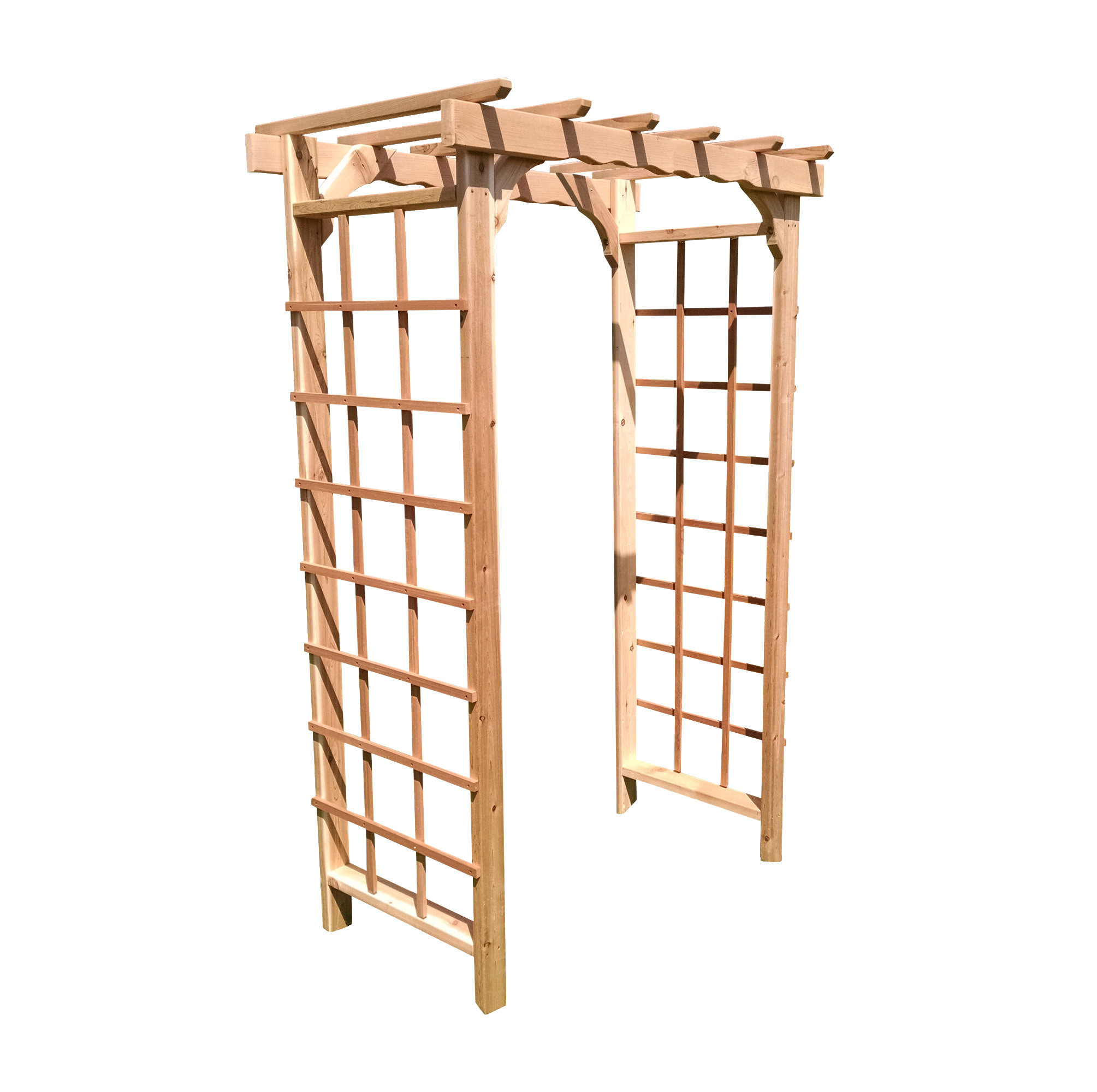 A&L Furniture Western Red Cedar 4 ft. Morgan Wood Arbor | Wayfair