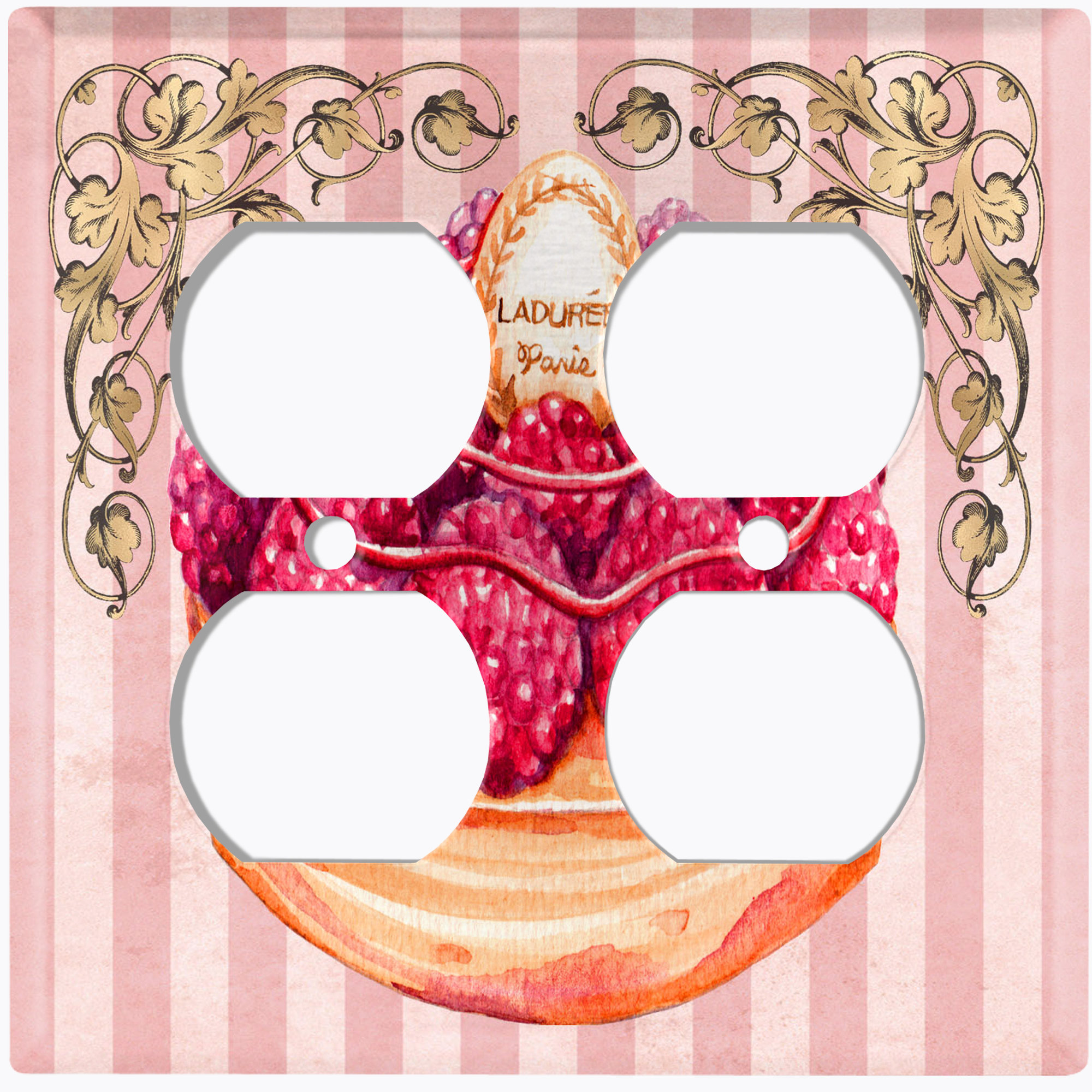 WorldAcc Raspberry Cake 2-Gang Toggle Light Switch Wall Plate | Wayfair