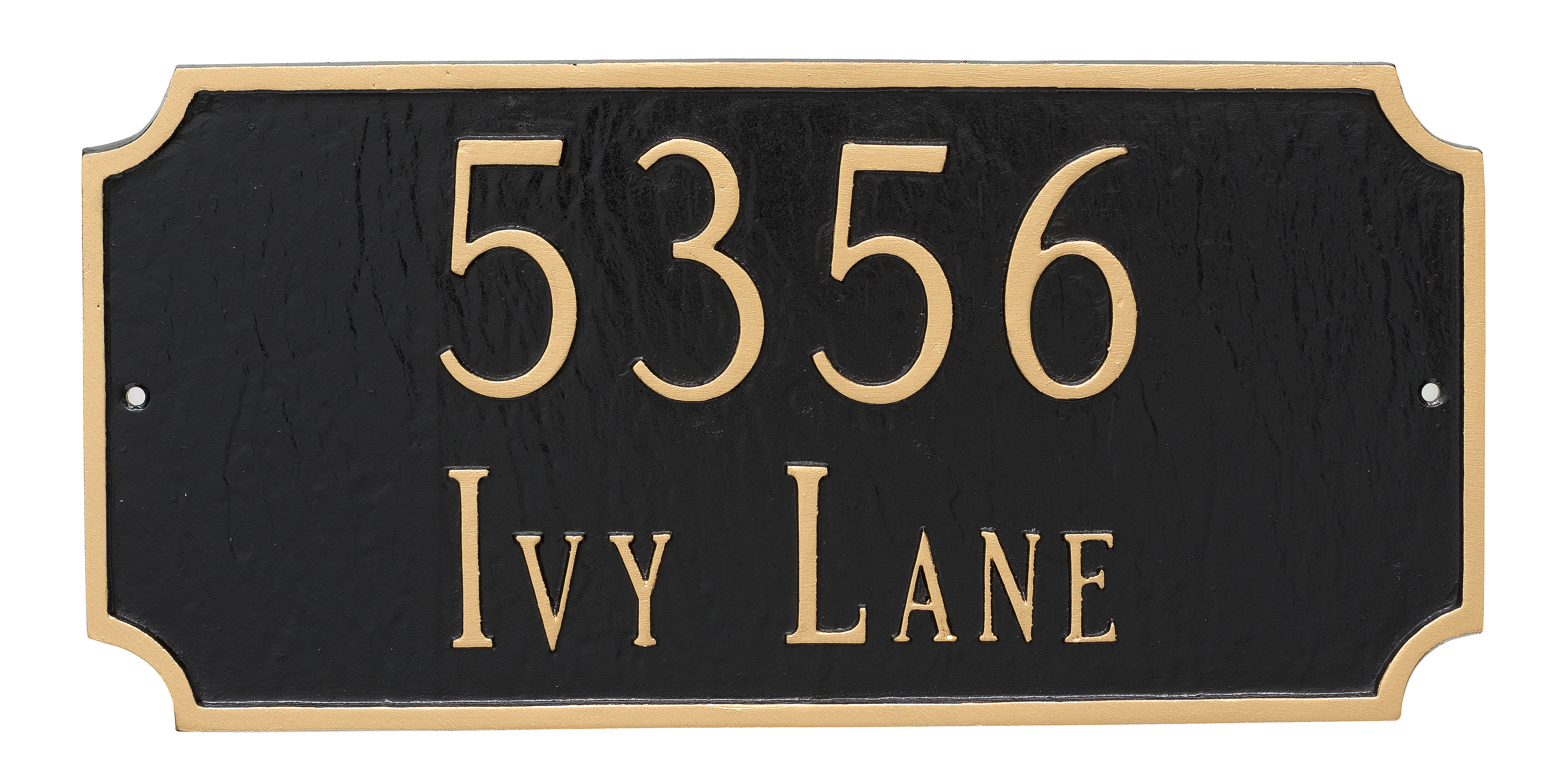 Montague Metal Products Standard Princeton Two Line Address Plaque Sign ...