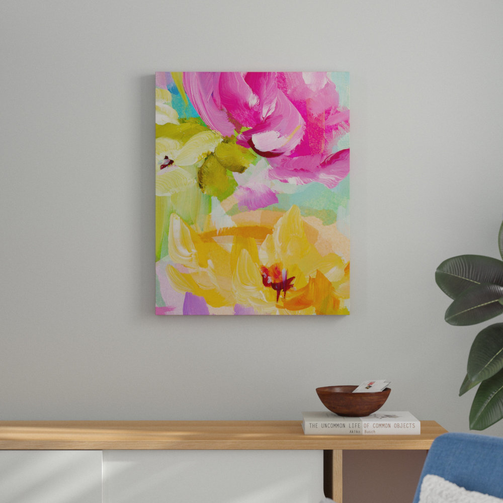 Ebern Designs Spring Rain 3 by Susan Pepe - Wrapped Canvas Print ...