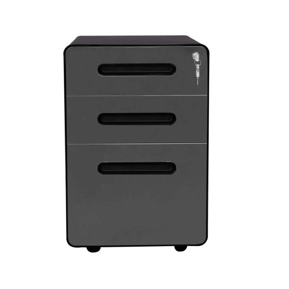 Inbox Zero 15.3'' Wide 3 -Drawer Mobile Steel Vertical Filing Cabinet ...