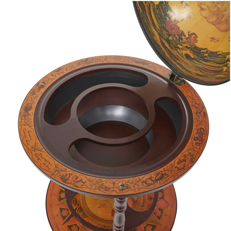 Lark Manor Wood World Globe Bar & Reviews | Wayfair