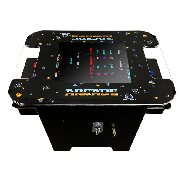 Game Classics Cocktail Arcade Game Machine With 60 Games, 2 Player ...