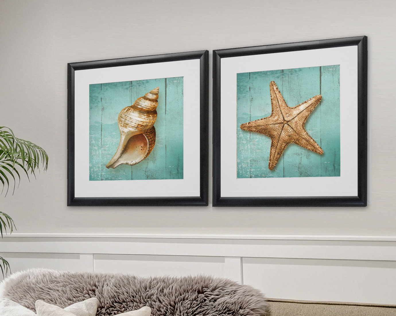 Highland Dunes Conch - 2 Piece Picture Frame Graphic Art | Wayfair