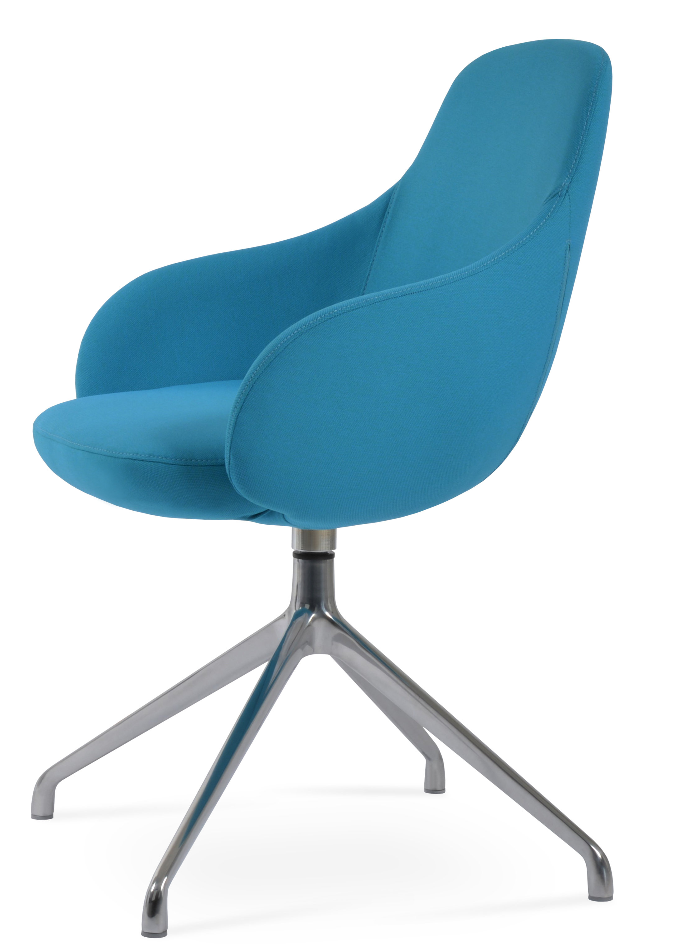 sohoConcept Gazel Fabric Metal Arm Chair in Blue | Wayfair
