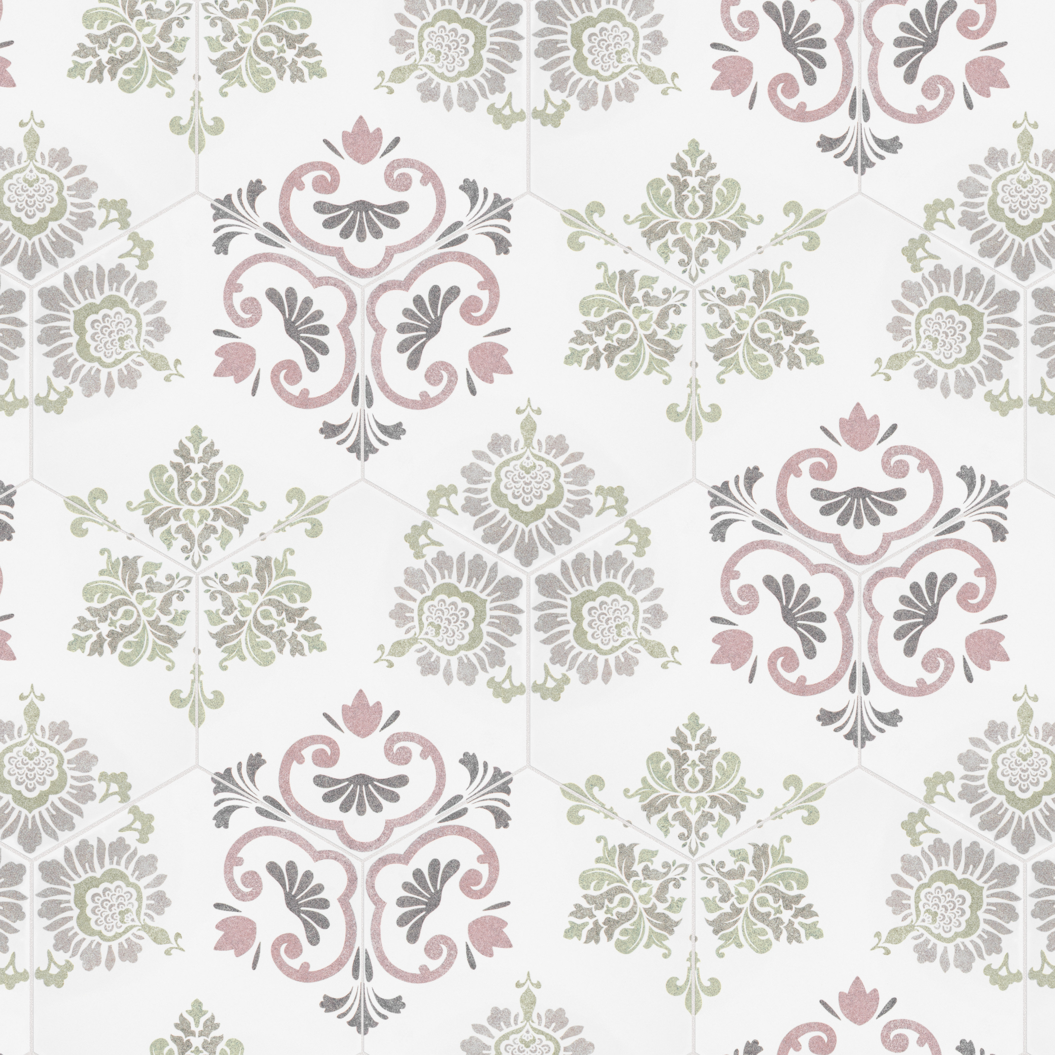 Merola Tile Fantasy Hex Series 8.63" x 9.88" Porcelain Patterned Wall ...