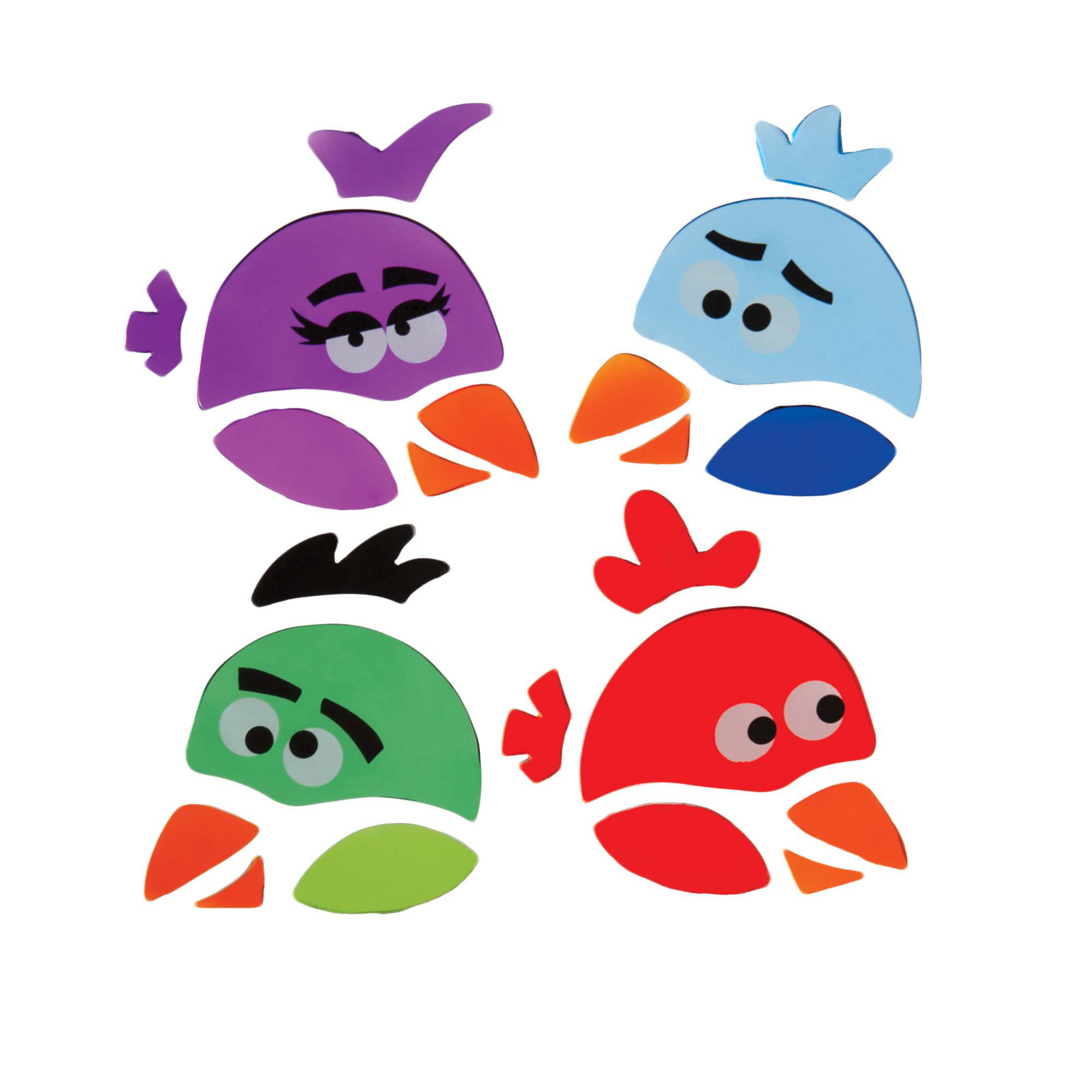 Zoomie Kids Roush Bag Small Silly Birds Window Decal | Wayfair