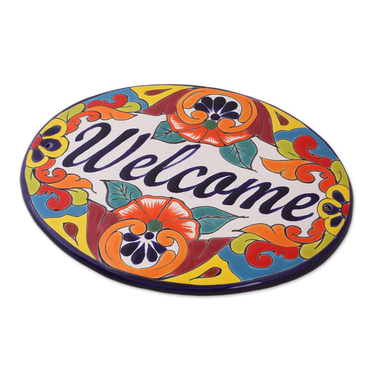 World Menagerie Talavera Welcome Ceramic Wall Décor & Reviews | Wayfair