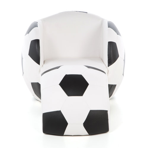 Zoomie Kids Irving Soccer Ball Kids Novelty Chair and Ottoman & Reviews ...