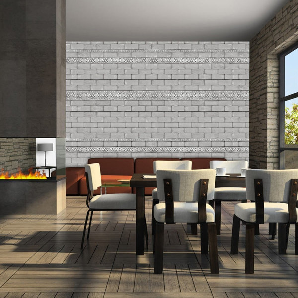 17 Stories Altarik Peel & Stick Brick Wallpaper | Wayfair