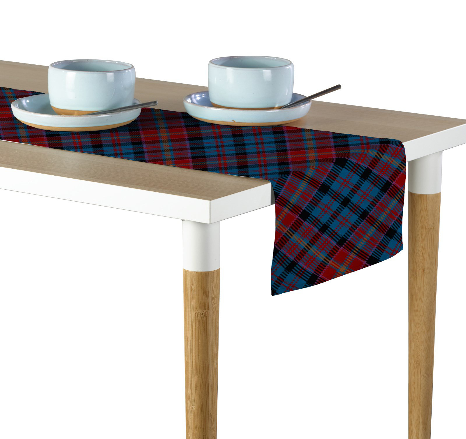 Alcott Hill® Imler Rectangular Plaid Polyester Table Runner | Wayfair