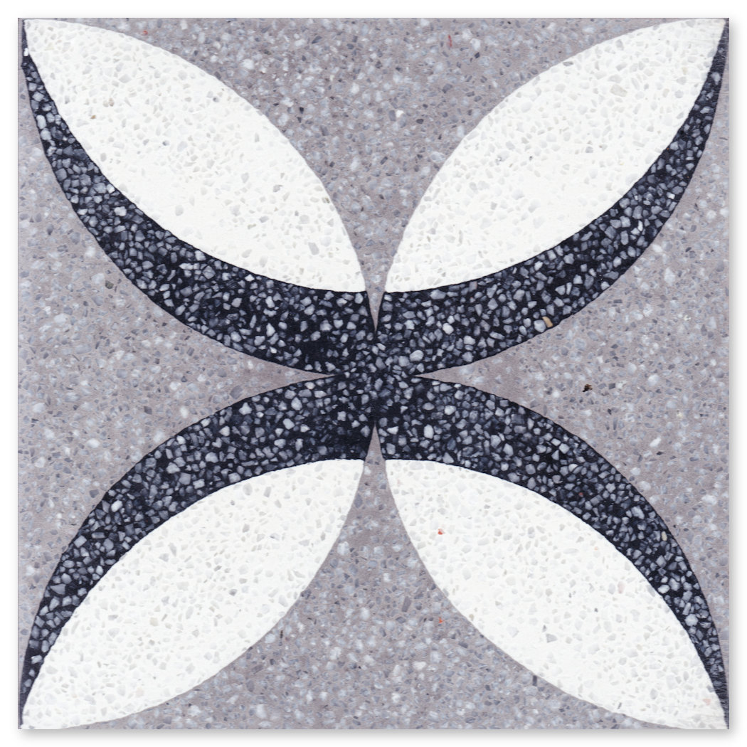 Villa Lagoon Tile Petalos 8" x 8" Cement Patterned Wall & Floor Tile ...