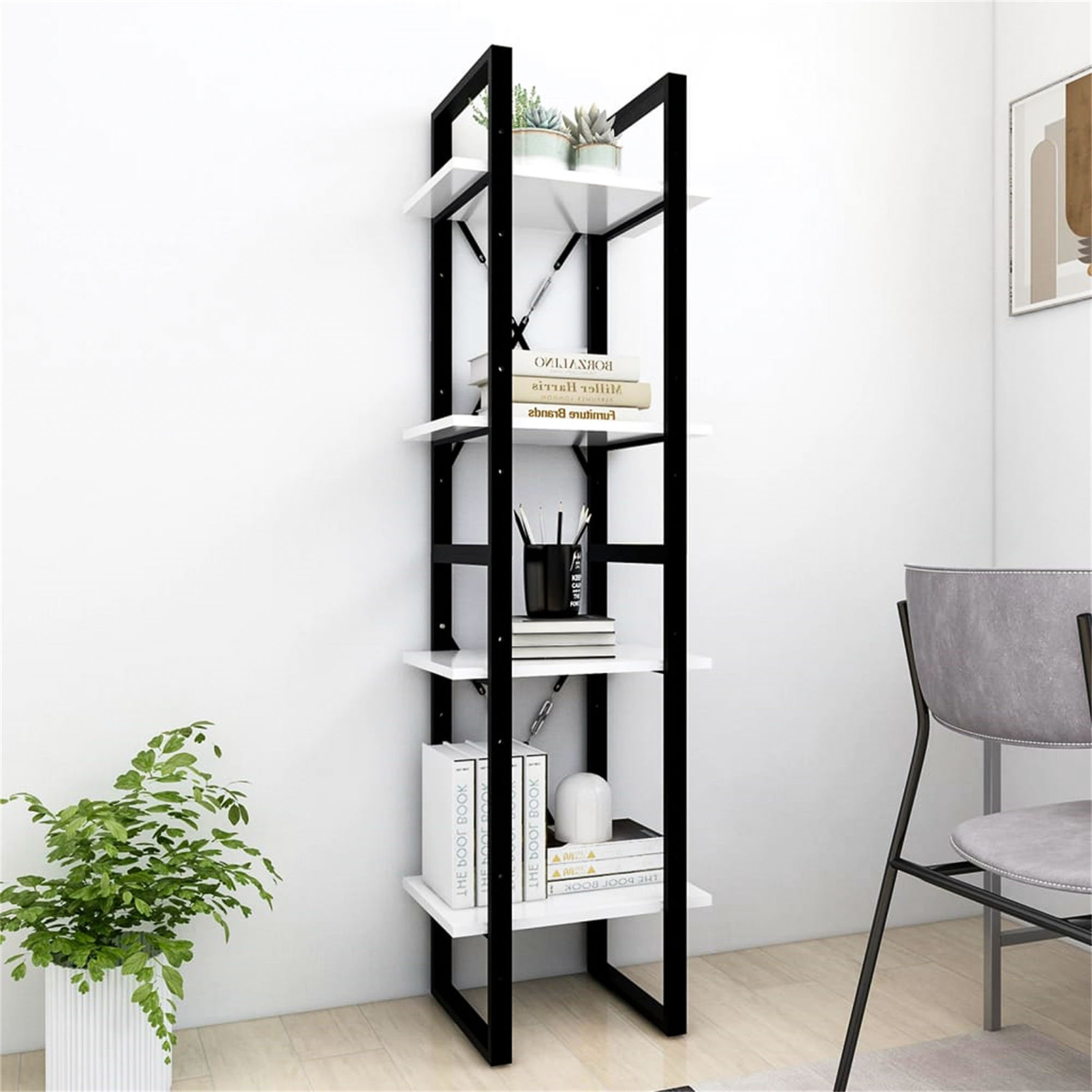 Ebern Designs Fon Cabinet Ladder Bookcase | Wayfair.co.uk