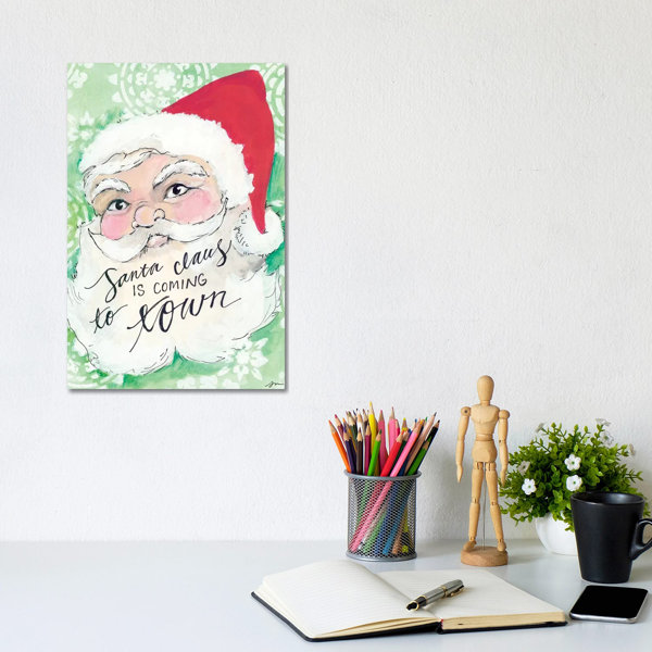The Seasonal Aisle Santa Is Coming To Town by - Wrapped Canvas ...