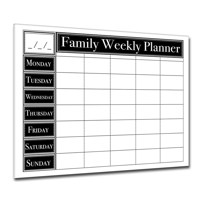 Lark Manor Family Weekly Wall Mounted Dry Erase Board | Wayfair