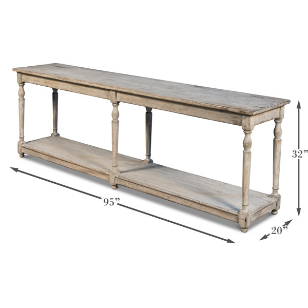 Sarreid Ltd Jensen 95'' Solid Wood Console Table | Wayfair