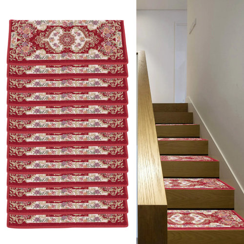 Bloomsbury Market Mollyemma Red Stair Tread | Wayfair