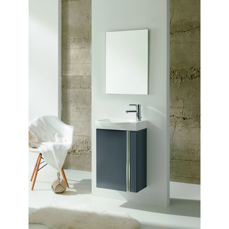 Orren Ellis Margolis 18'' Wall Mounted Single Bathroom Vanity with ...