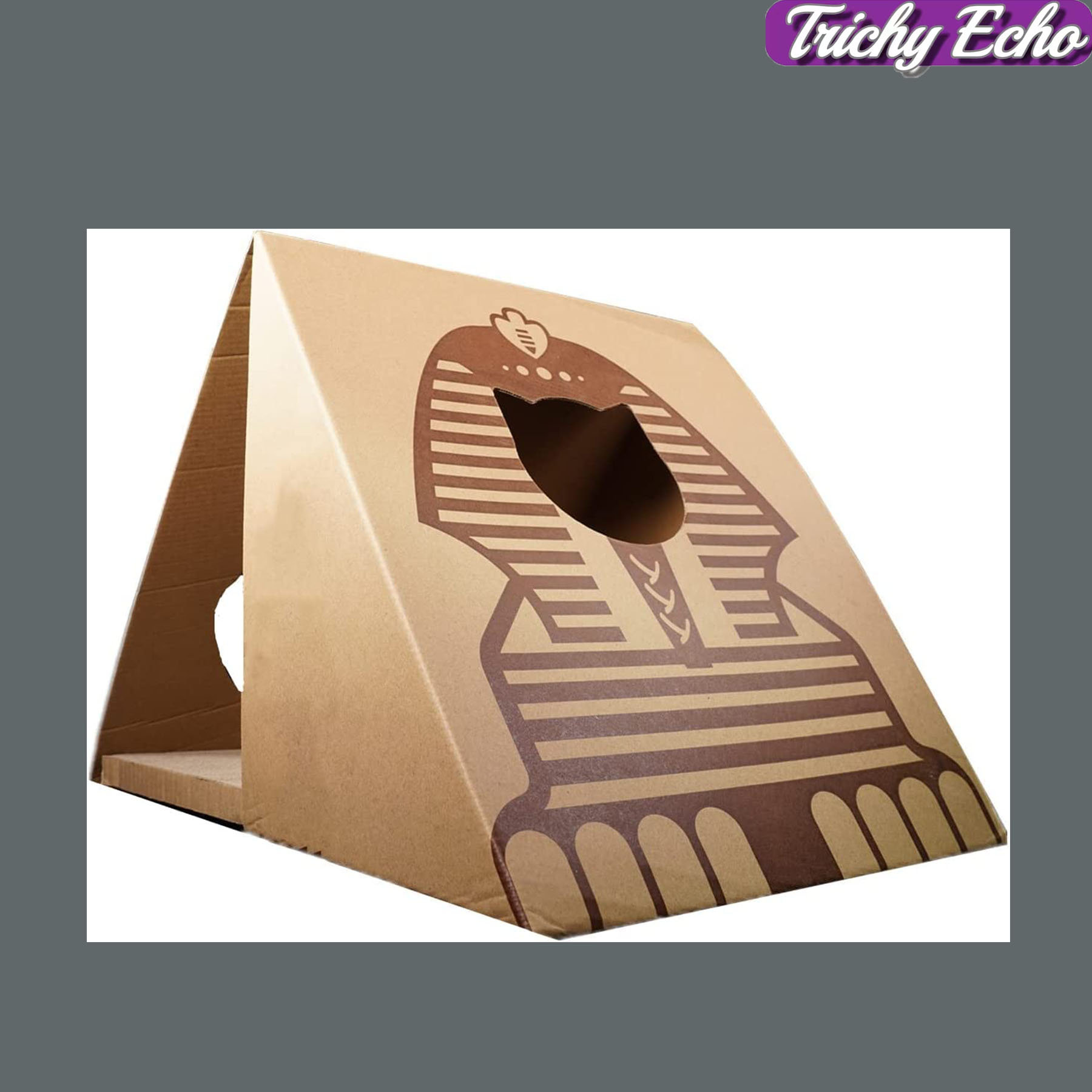 Trichy Echo 1/ 2-Pack Cat Scratcher House, Cardboard Cat House With ...