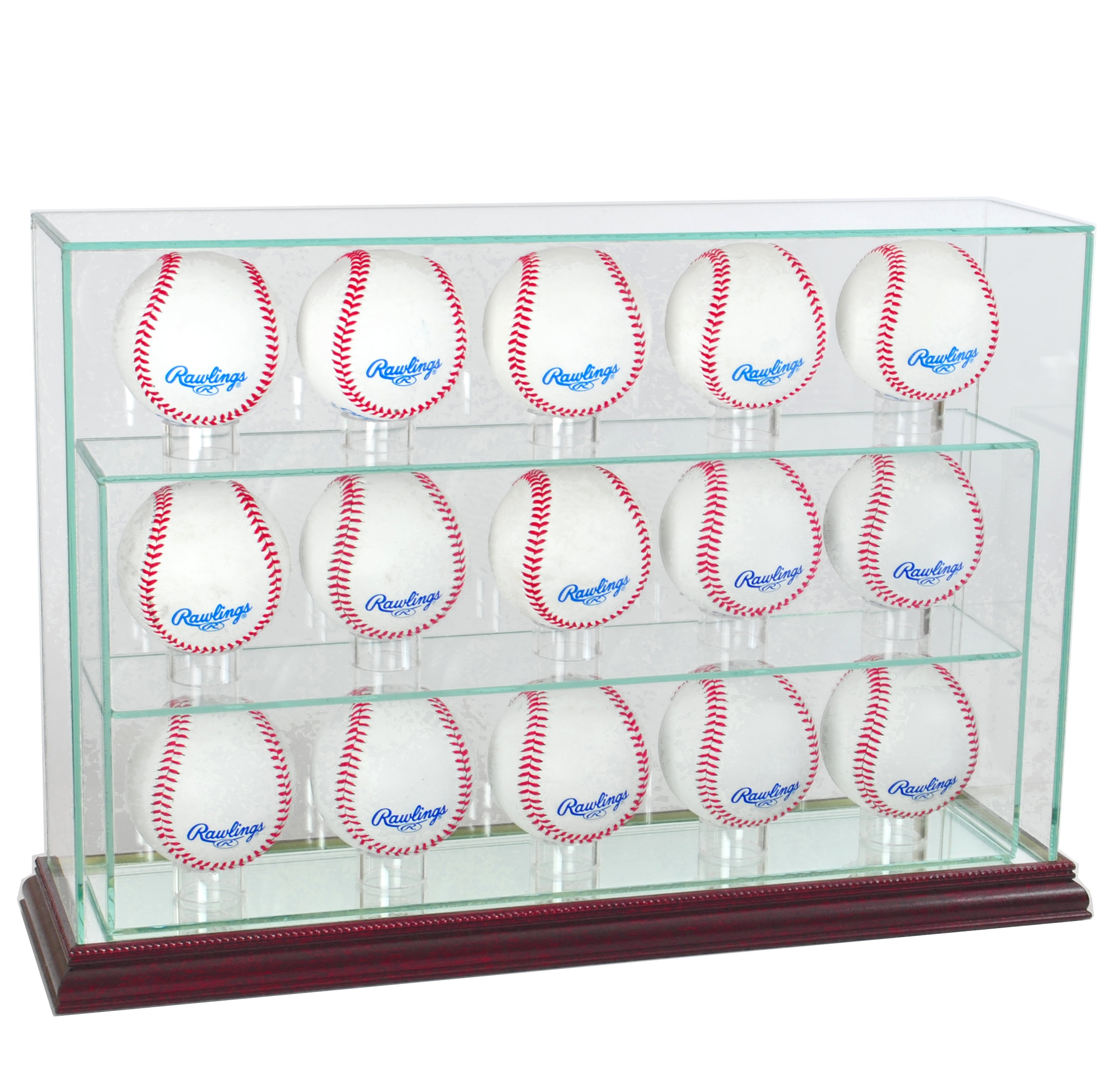 Perfect Cases And Frames 17'' x 4'' Glass Baseball Ball Display Case ...