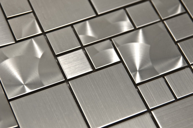Luxsurface Random Sized Metal Mosaic Tile in Silver & Reviews | Wayfair