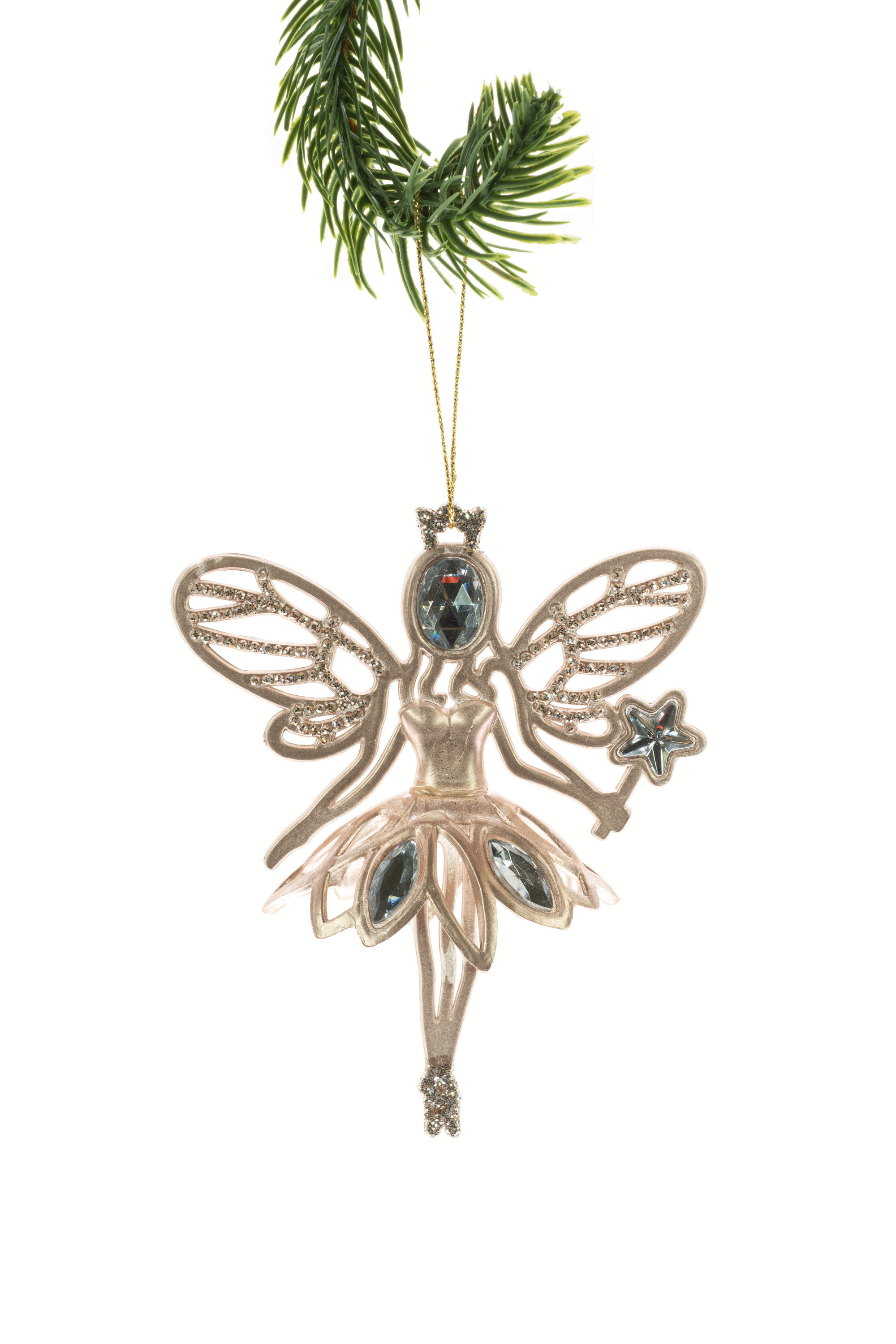Starlight Collection Rose Gold Glittered Angel Ornament (Pack Of 4 ...