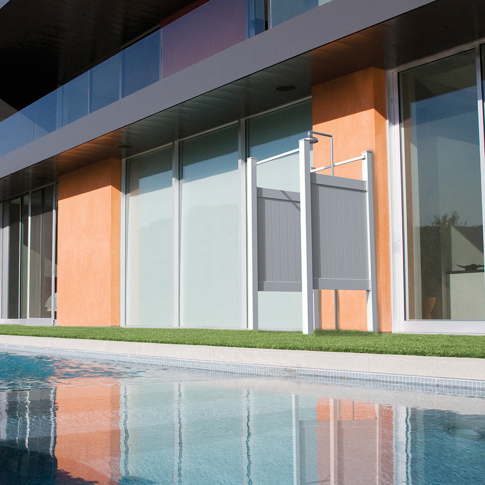 Barrette Outdoor Living 5 ft. H x 4 ft. W Vinyl Outdoor Shower Stall ...