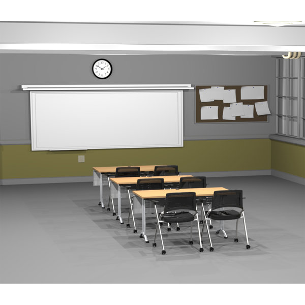 TeamWORK Tables 6 Person Training Meeting Seminar Tables with Modesty ...