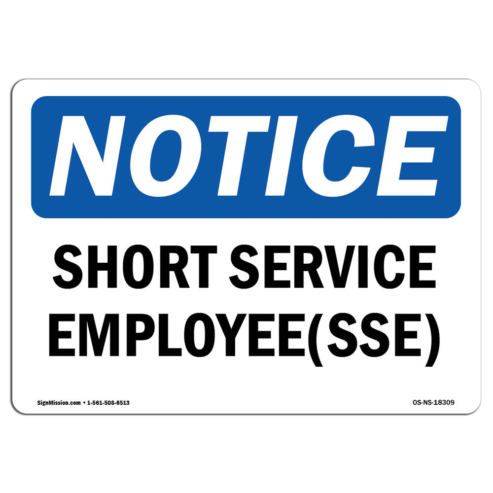 SignMission Short Service Employee Sign | Wayfair