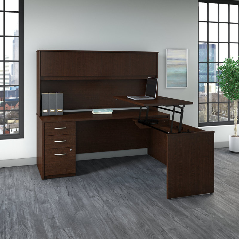 Bush Business Furniture Series C Elite Height Adjustable L-Shaped ...