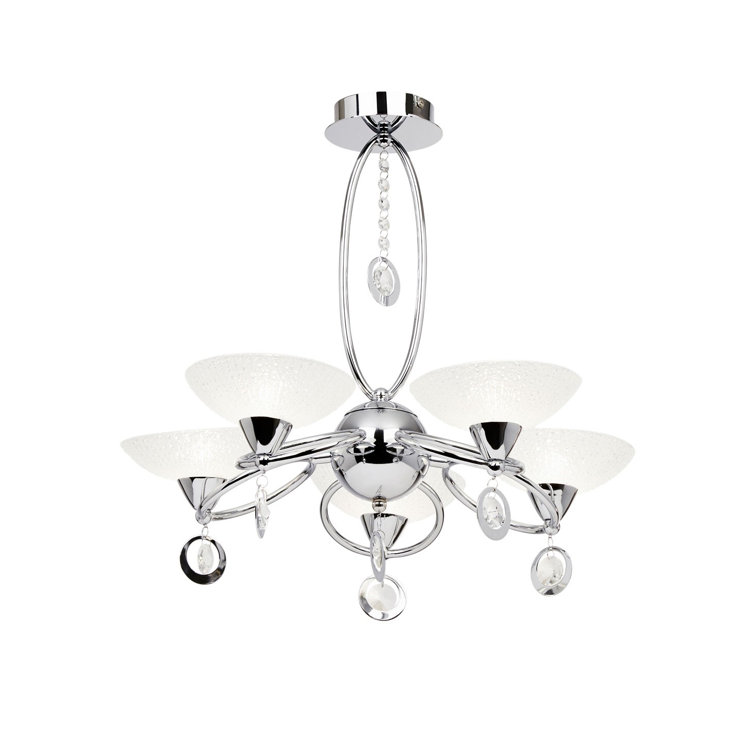 Pagazzi Lighting Enfield Glass Semi Flush Mount | Wayfair.co.uk
