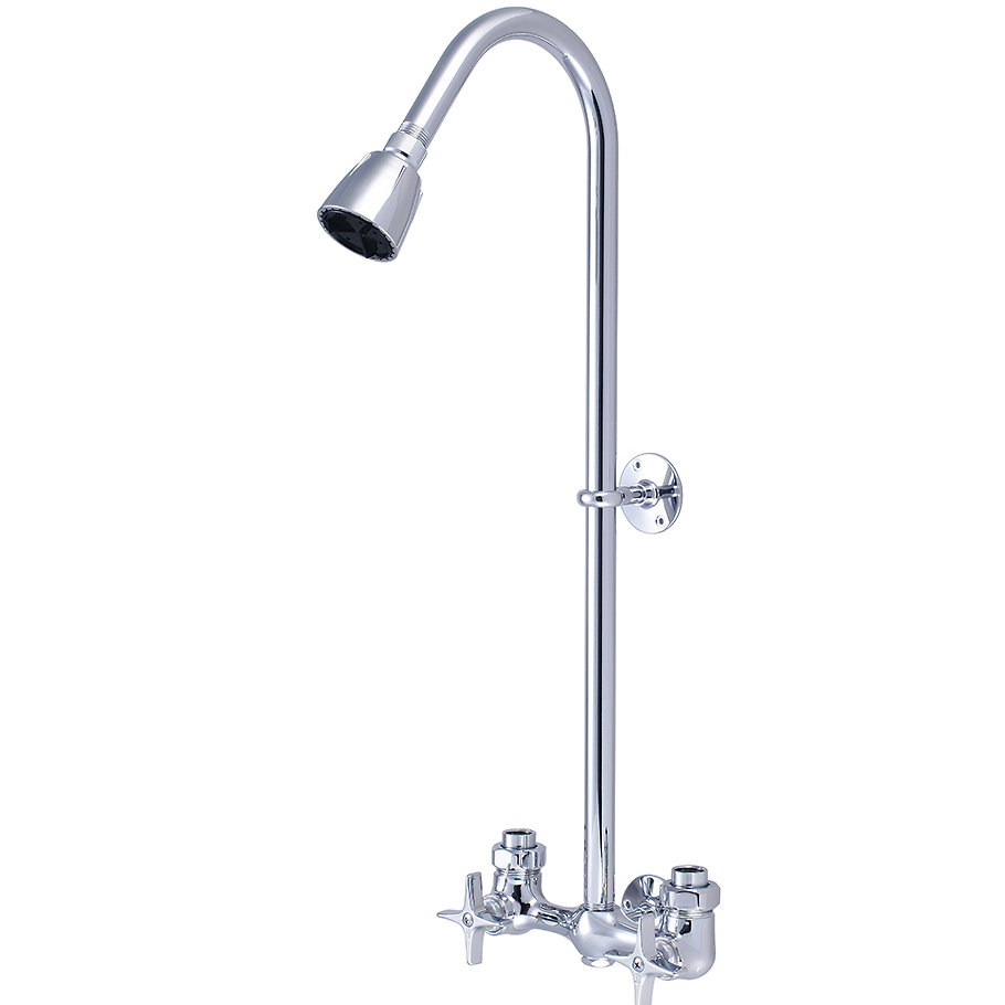 Central Brass Double 4 Arm Handles Exposed Shower Faucet & Reviews ...
