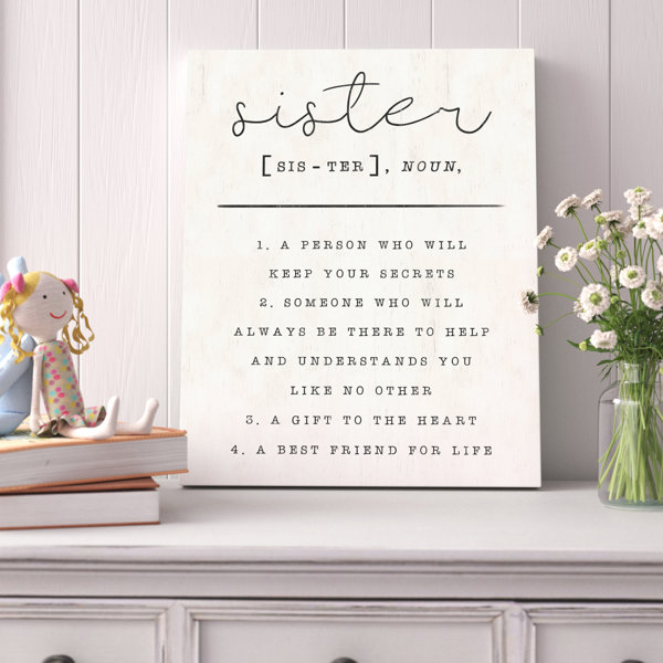 Sister-wall-art-kids | Wayfair