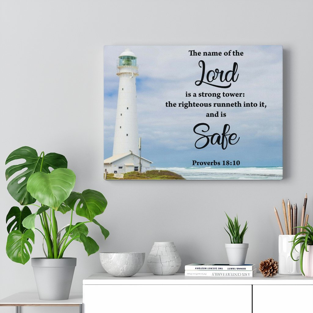 Express Your Love Gifts The Lord Is Safe Proverbs 18:10 Christian Wall ...