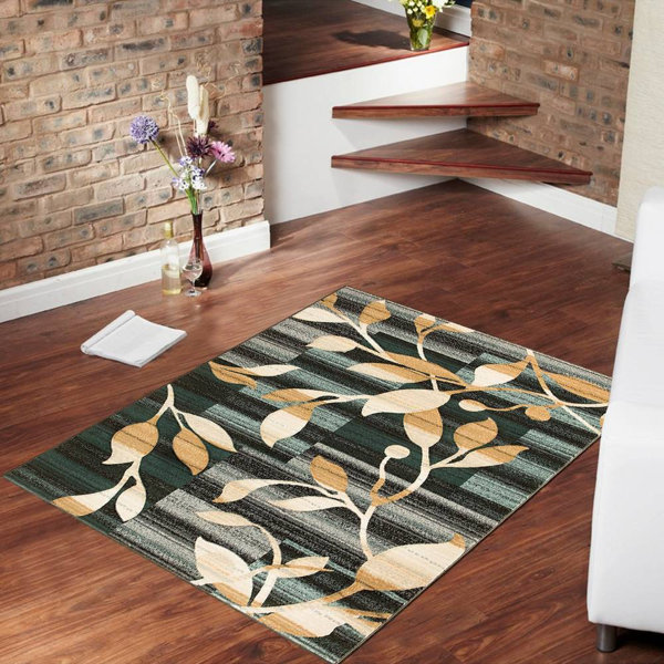 AllStar Rugs Floral Gray/Green Area Rug | Wayfair