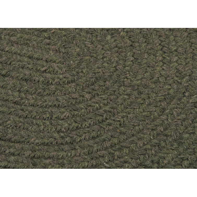 Ebern Designs Markala Machine Braided Olive Rug | Wayfair