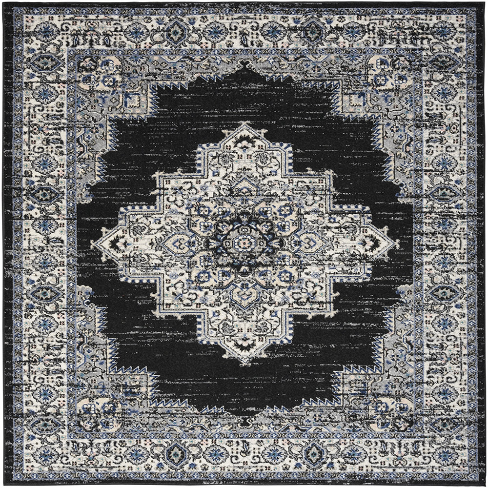 Bungalow Rose Abbate Oriental Black Area Rug | Wayfair
