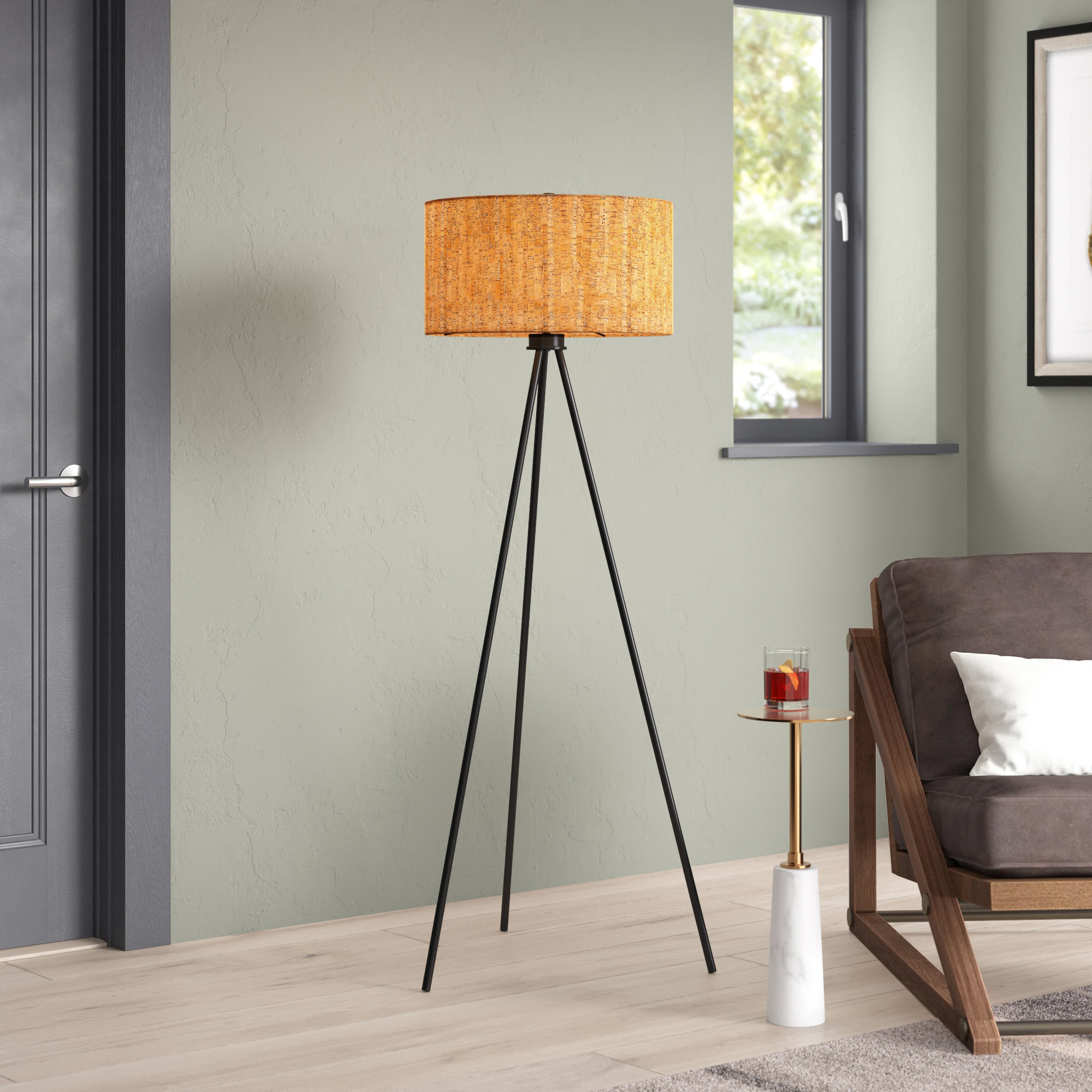 George Oliver Hatchett 1-Light 57.5" Tripod Floor Lamp & Reviews | Wayfair