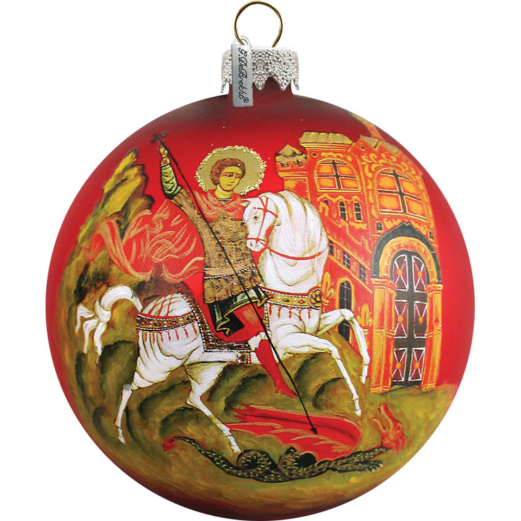 G Debrekht Holiday Splendor Icon St. George Ball Ornament | Perigold