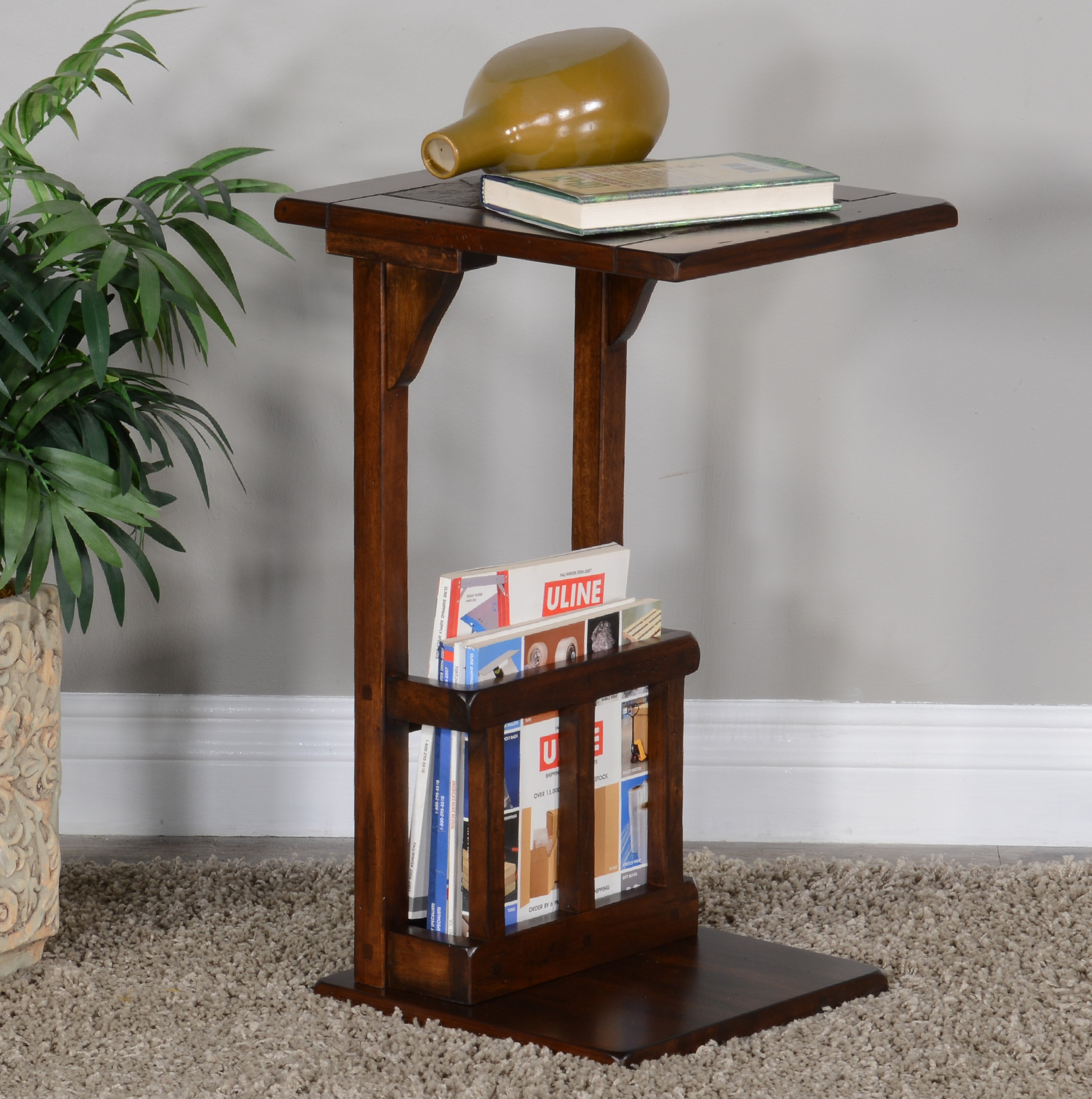 Millwood Pines Felicia 24'' Tall Solid Wood C Table End Table & Reviews ...