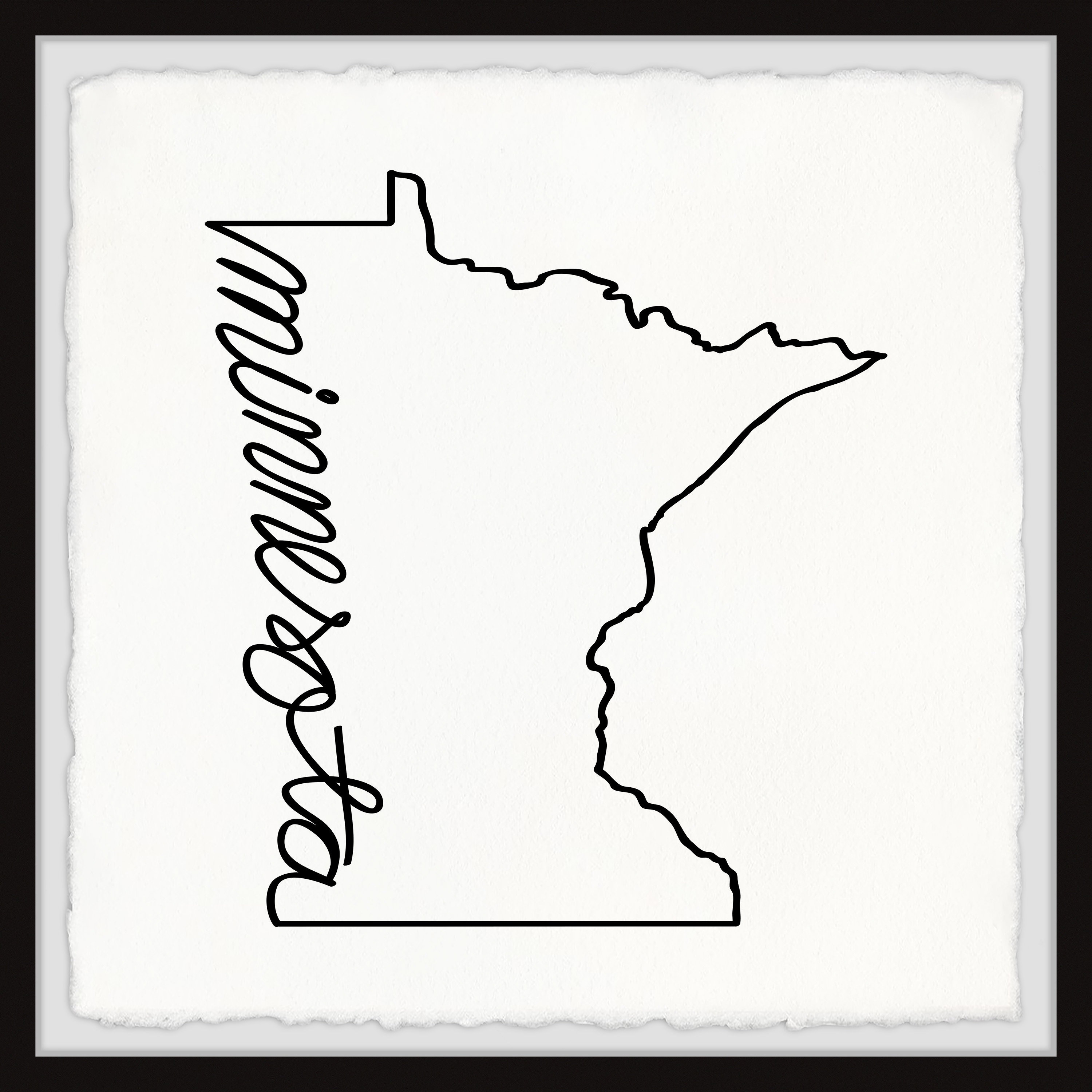 Trinx State Of Minnesota Outline by - Picture Frame Textual Art | Wayfair