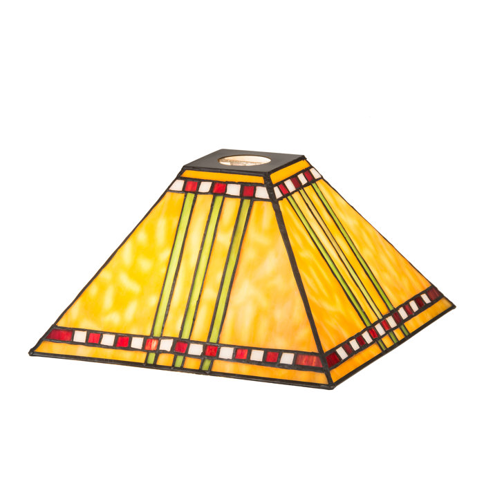 Foundry Select 7'' H Glass Square Lamp Shade ( Uno ) in Amber;Red;White ...
