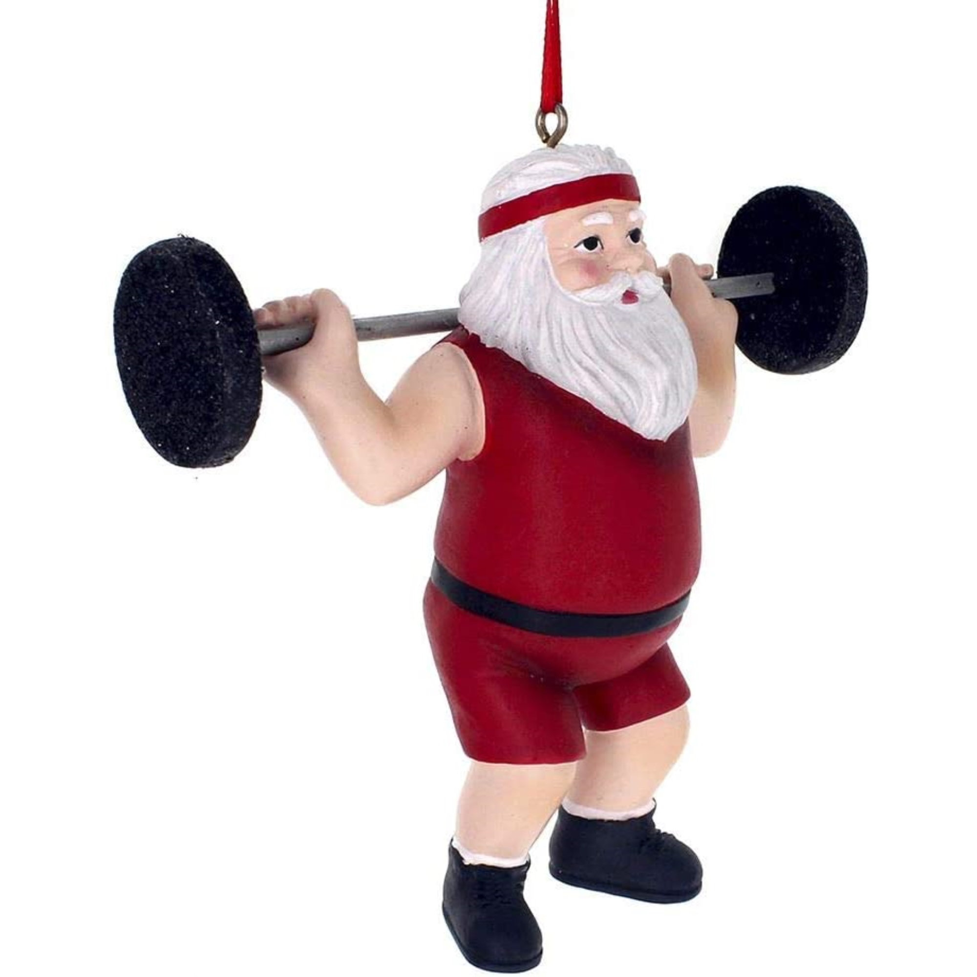 Kurt Adler Santa Weightlifter Hanging Figurine Ornament | Wayfair