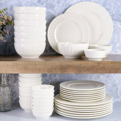 Gibson Home Gracious Dining Porcelain China Dinnerware - Set of 40 ...