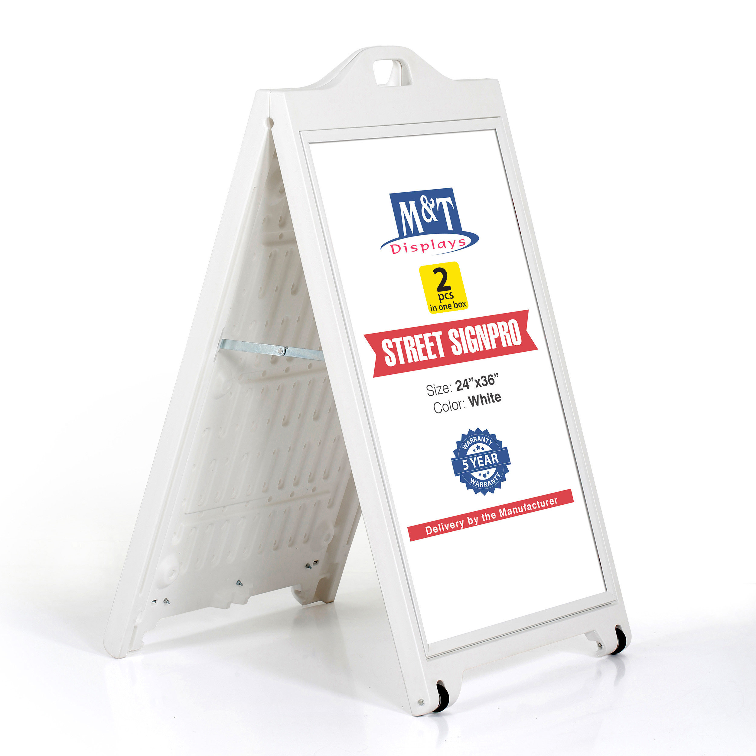 MT Displays Double Sided Folding Sign Holder | Wayfair