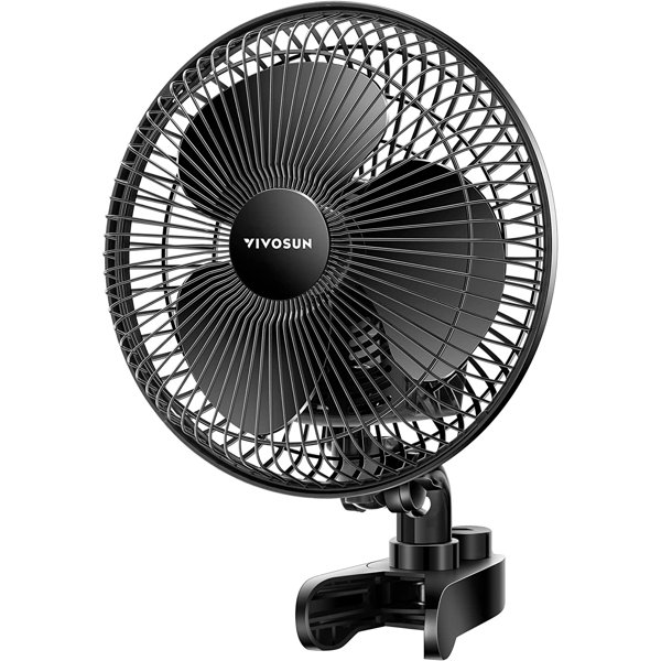 Vivosun 12'' Oscillating Clip Fan | Wayfair